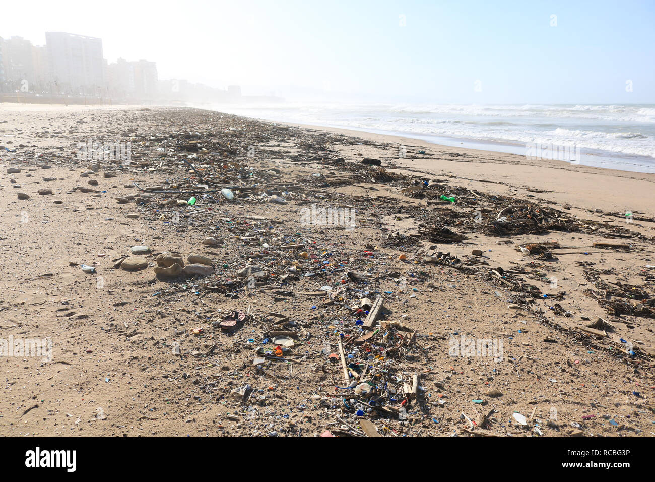 Beirut, Lebanon. 15th January 2019. Hundreds of plastic objects ...