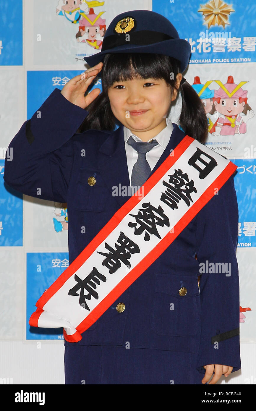 9-year-old Sumire Nakamura attends an event as the "one-day chief" of ...