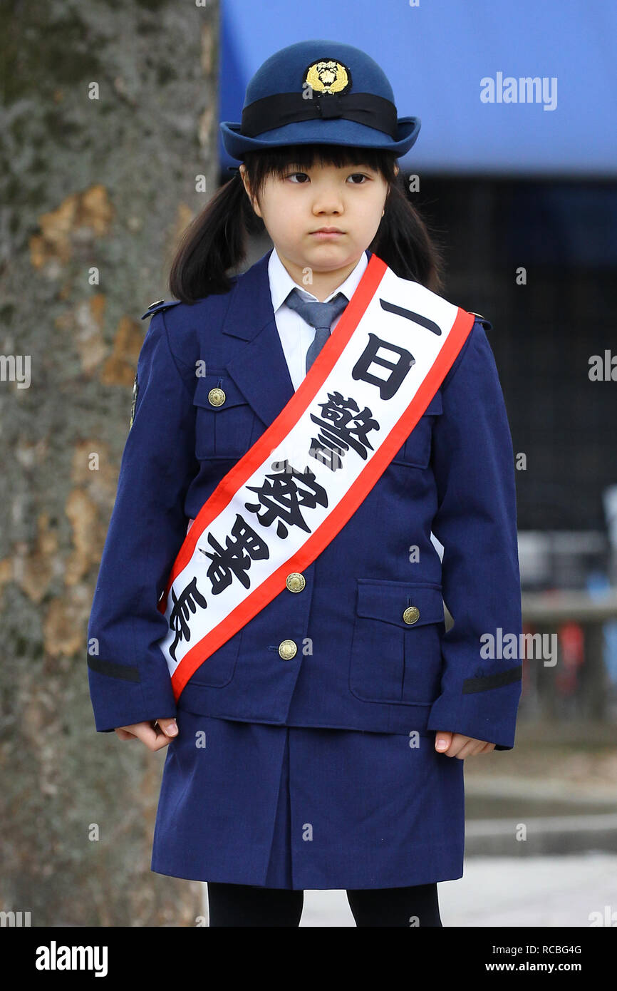 9-year-old Sumire Nakamura attends an event as the "one-day chief" of ...