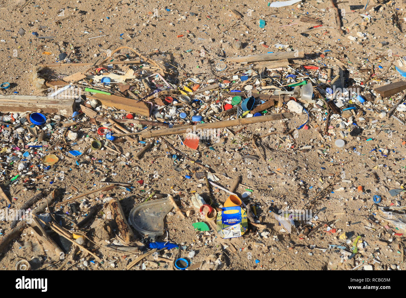 Beirut, Lebanon. 15th January 2019. Hundreds of plastic objects ...