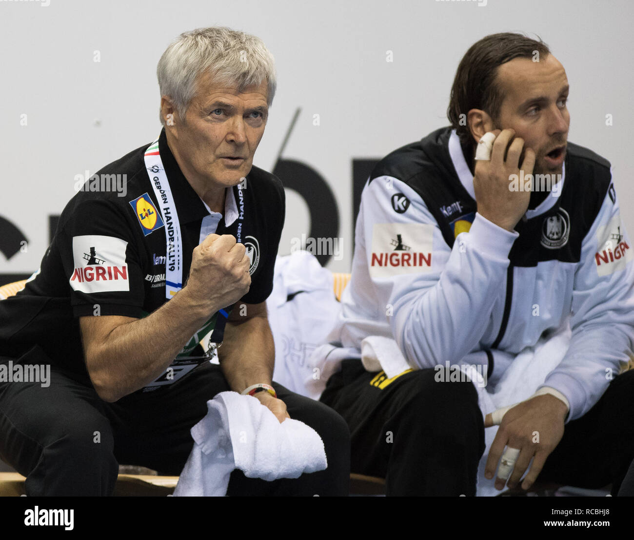 14 January 2019, Berlin: Handball: WM, Russia - Germany, preliminary ...
