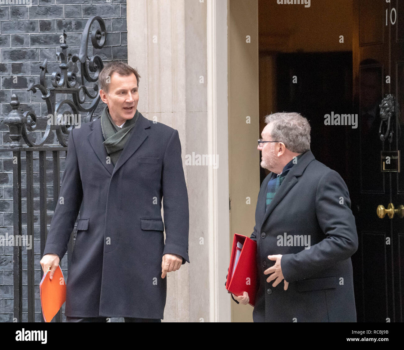 Foreign secretary jeremy hunt leaves downing street hi-res stock ...