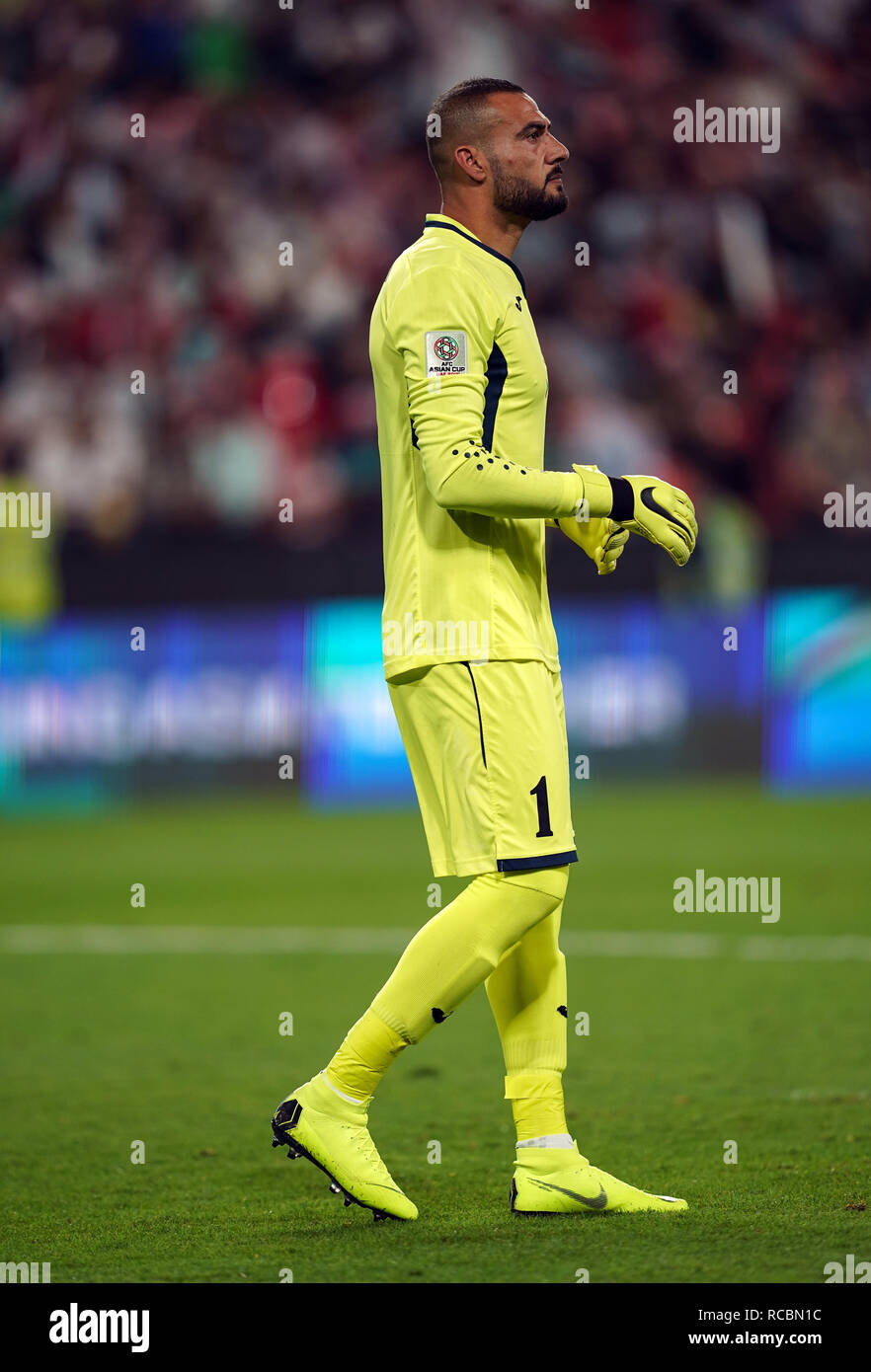 January 15, 2019 : Amer Shafi of Jordan during Palestine v Jordan at ...