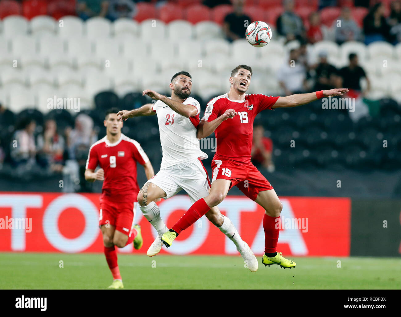 Abu Dhabi, United Arab Emirates. 15th Jan, 2019. Jordan's Ehsan Manel ...