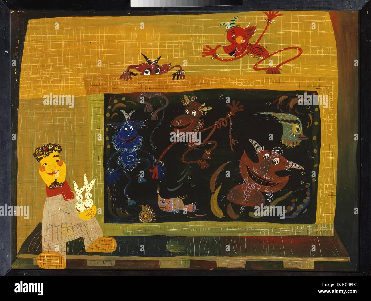 Stage design for the theatre play The Tale of the Priest and of his ...