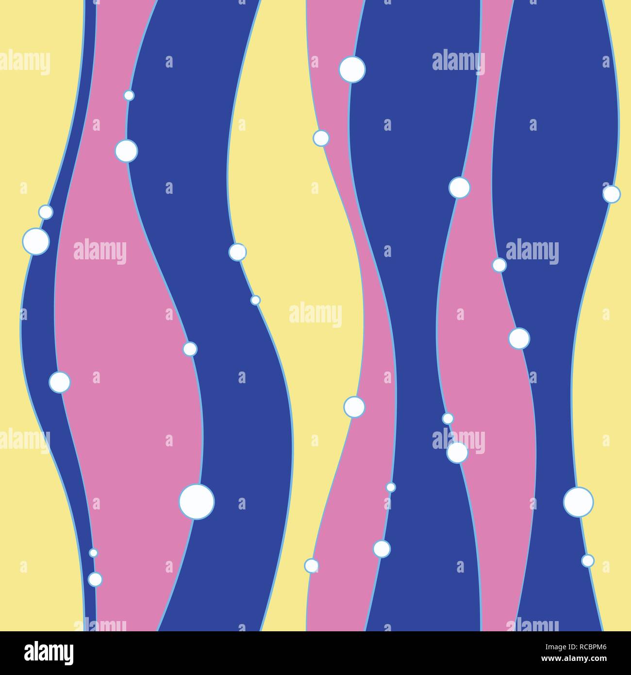 Seamless color pattern with smooth lines and circles. Stylish texture. Vertical direction ...