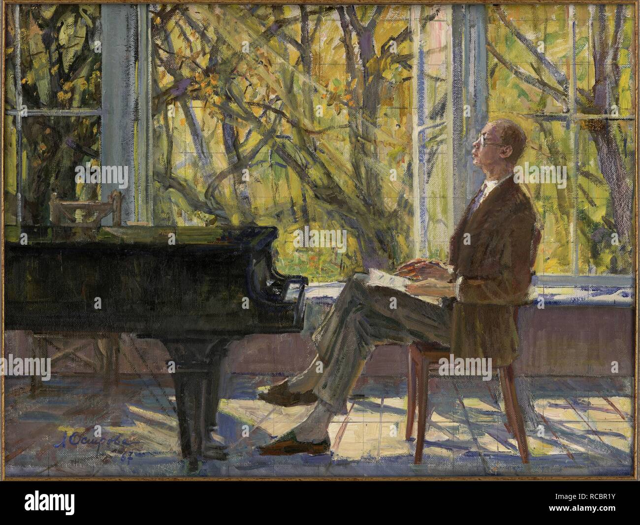 Portrait of the composer Sergei Prokofiev (1891-1953). Museum: State ...