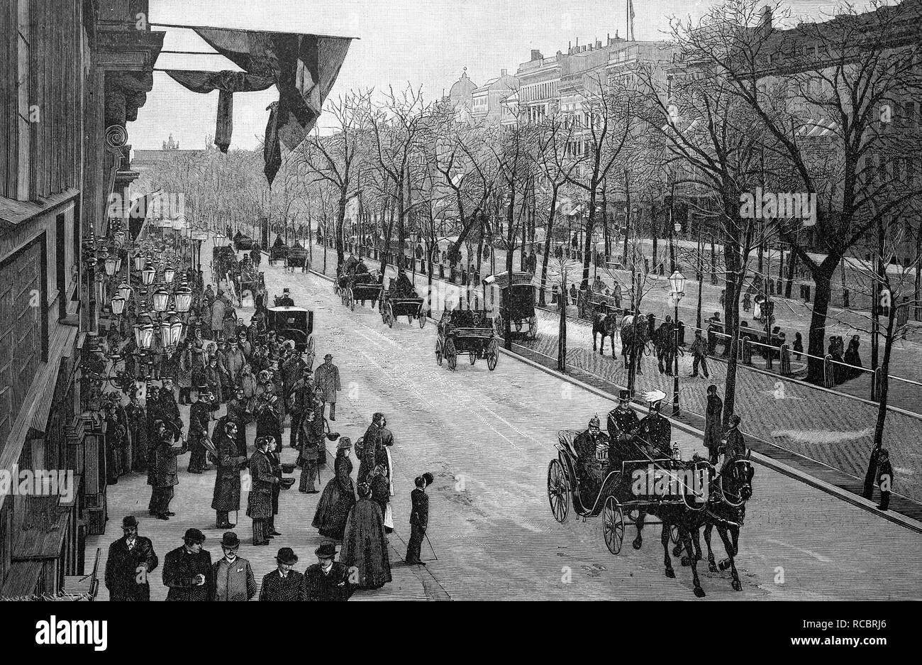 The emperor at the exit of Unter den Linden in Berlin, Germany ...
