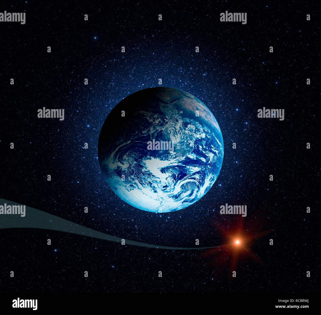 Planet Earth. Earth in the endless stellar space Stock Photo - Alamy