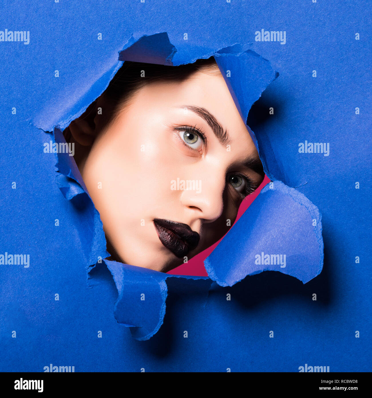 Curious fashion model wearing hi-res stock photography and images - Alamy