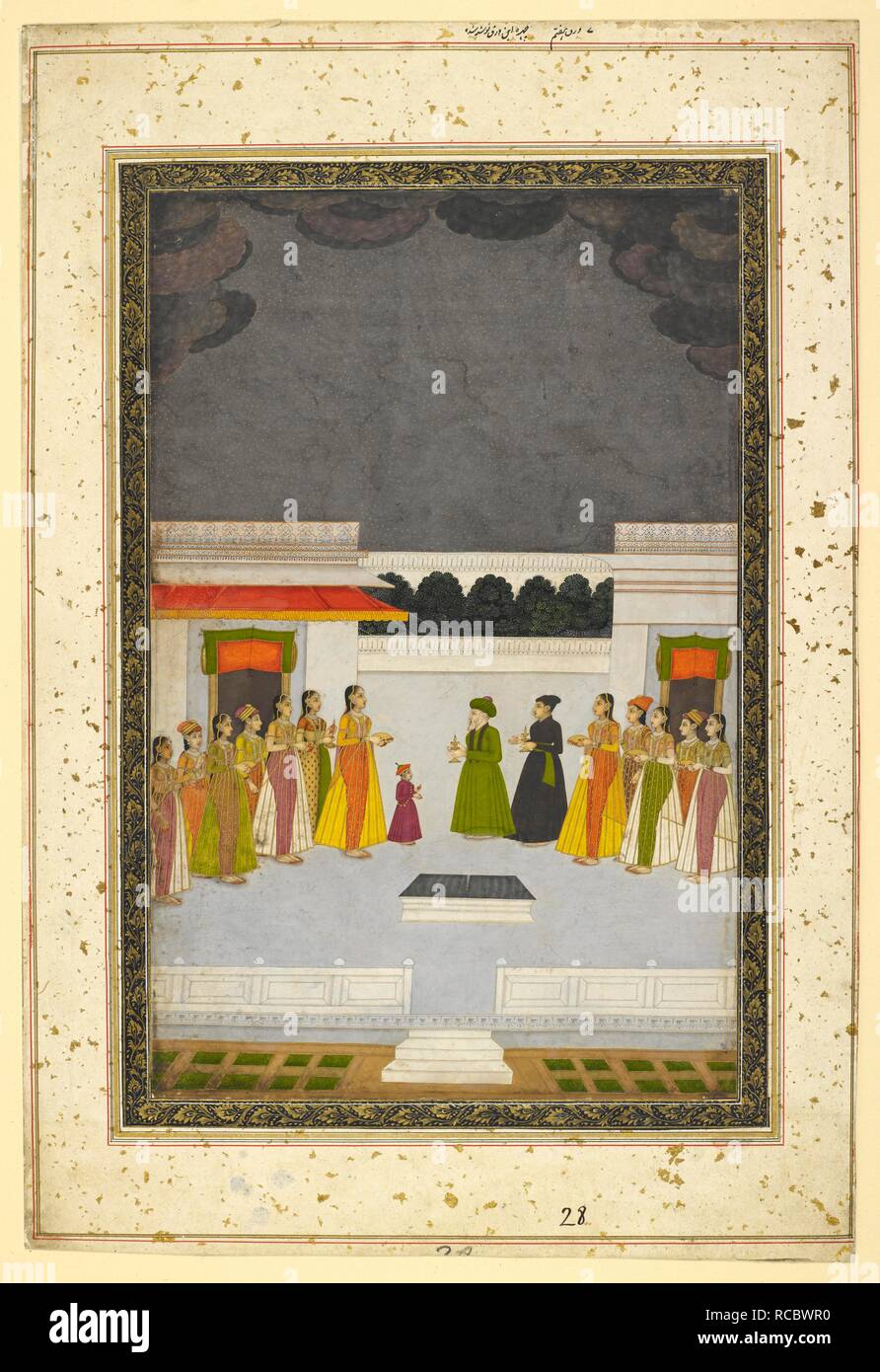 A mulla bearing a lamp presides over a ceremony where girls and youths ...