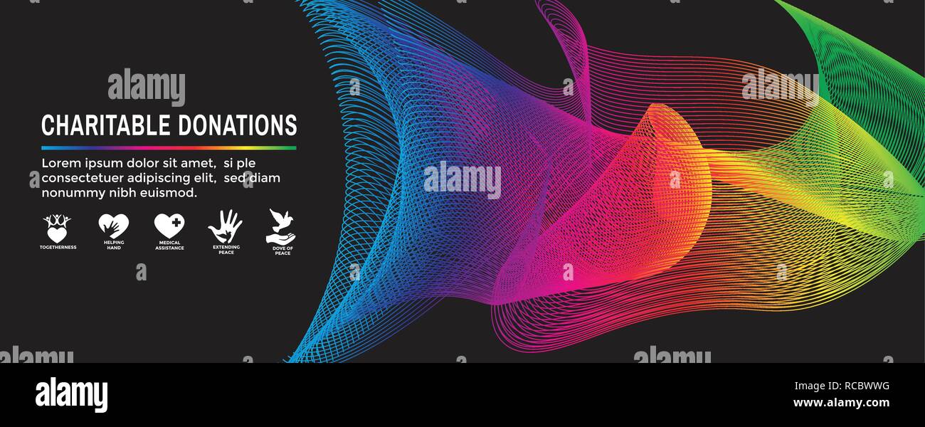 Charitable Giving - Donations Header Banner and Icon set Stock Vector ...