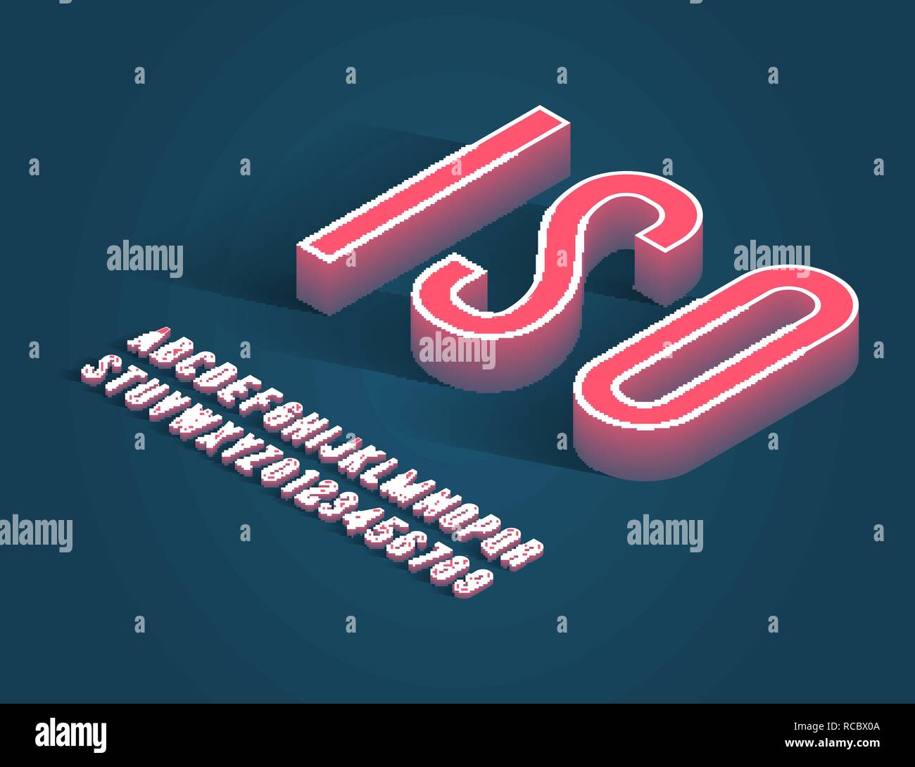 Isometric font hi-res stock photography and images - Alamy