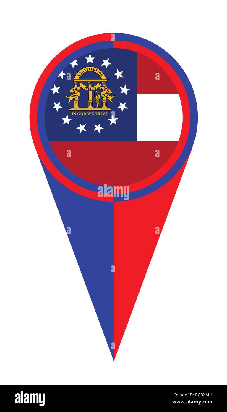 Georgia flag map Stock Vector Images - Alamy