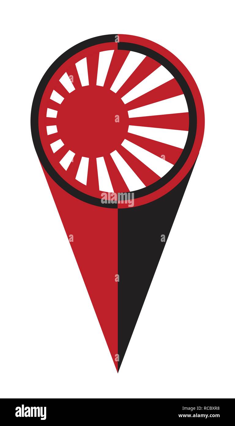 Japan flag pin map hi-res stock photography and images - Alamy