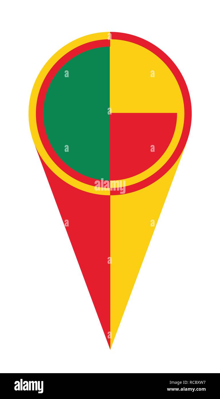 Benin map pointer pin icon location flag marker Stock Vector Image & Art - Alamy