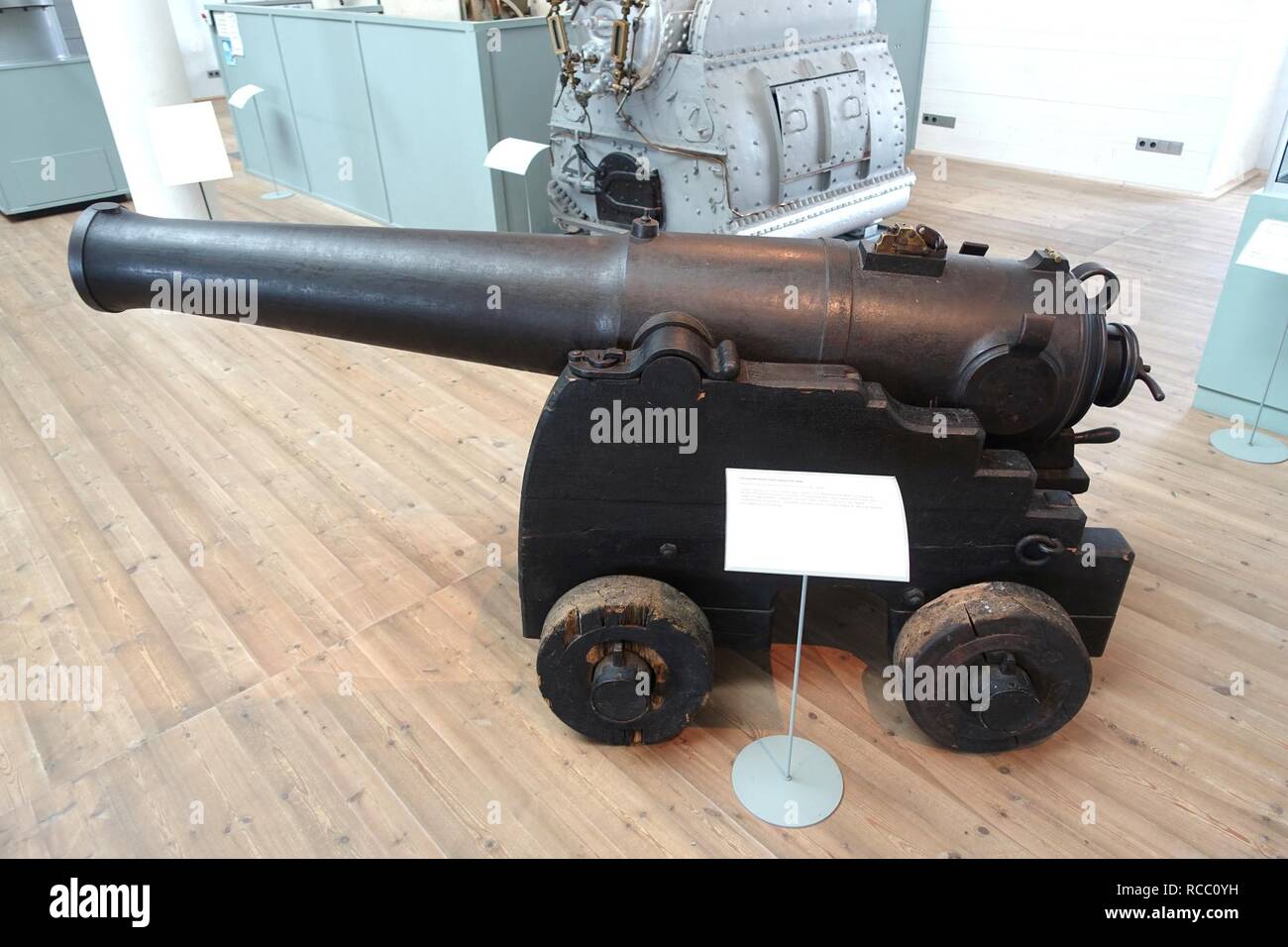 12 pound cannon, 1845, view 1 - Marinmuseum, Karlskrona, Sweden Stock ...