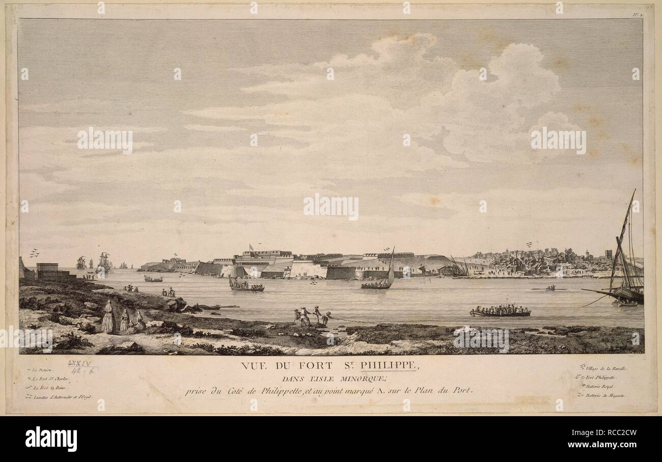 Fort St. Philippe. Vue du Fort St Philippe ... prise du cotÃ© de Phili ...