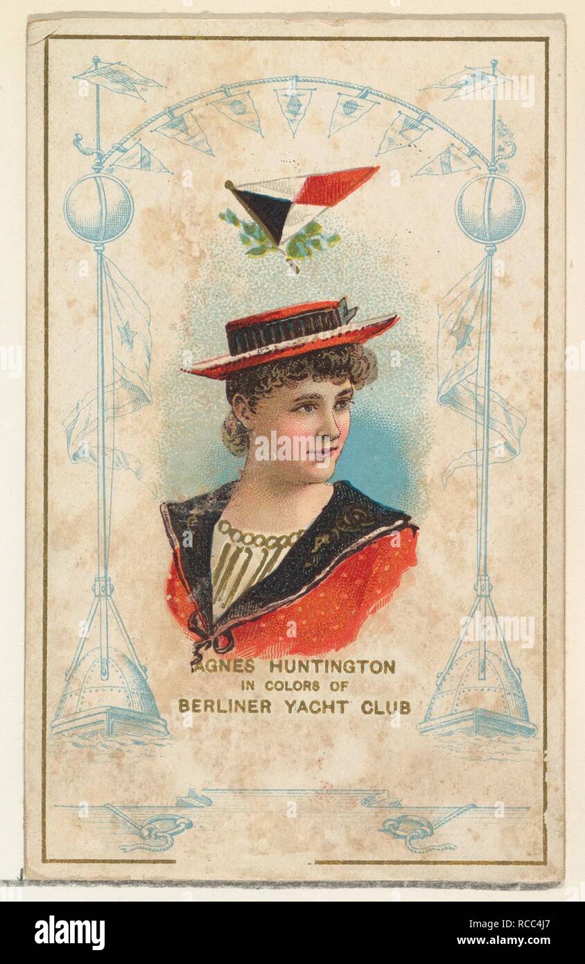 Agnes Huntington in Colors of the Berliner Yach Club, from the Yacht ...