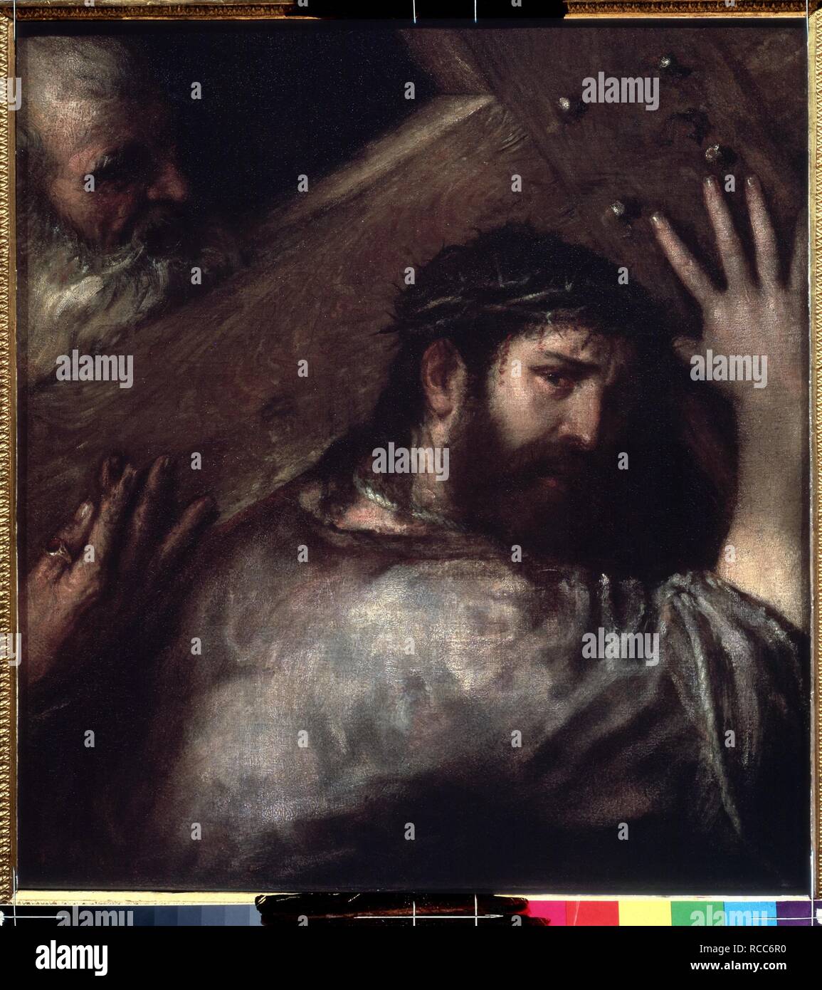 Christ Carrying the Cross. Museum: State Hermitage, St. Petersburg. Author: TITIAN Stock Photo ...