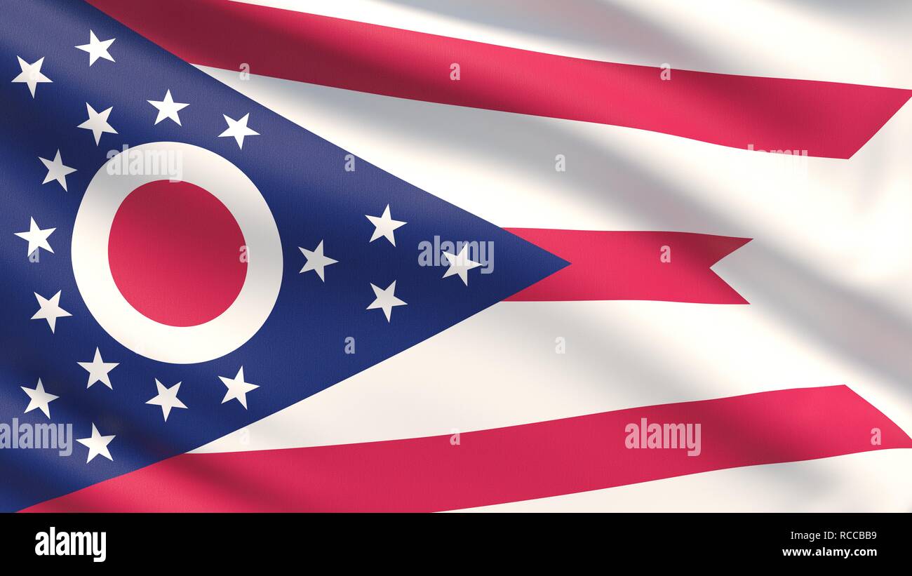 State of Ohio flag. Flags of the states of USA Stock Photo - Alamy