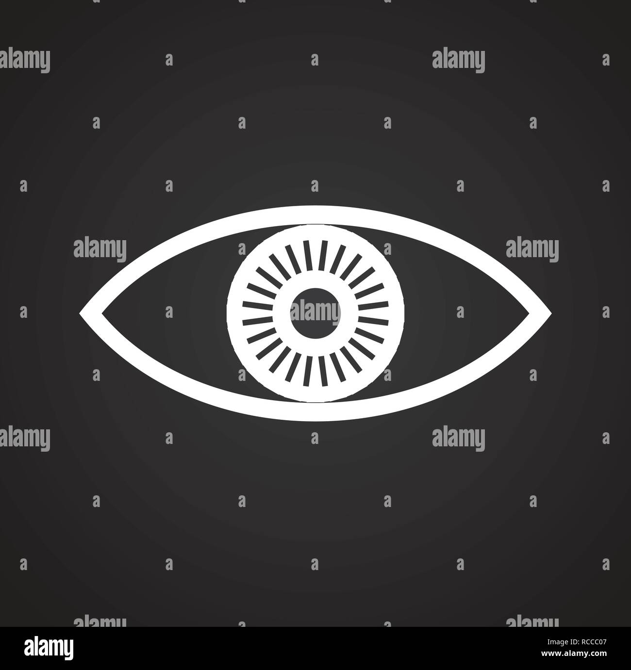 Eye icon on black background for graphic and web design, Modern simple ...