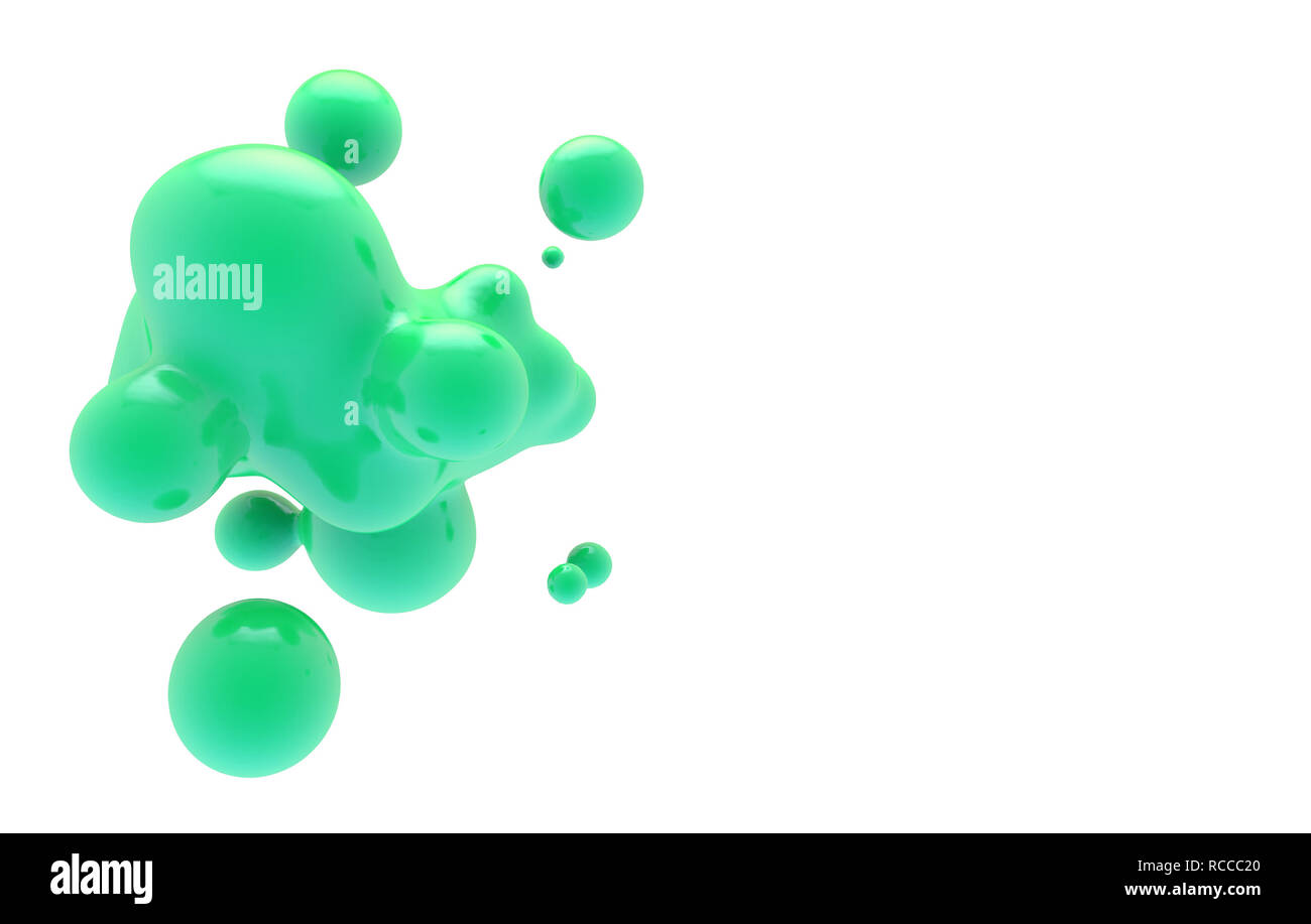 Abstract Fluid Blob Compositions Background Colorful Liquid Shape 3d