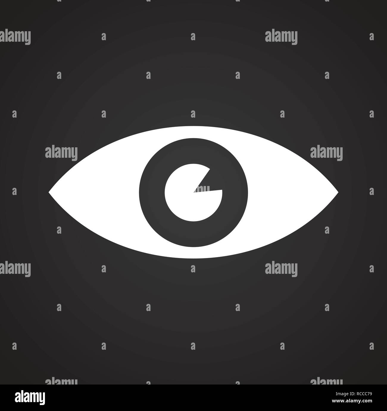Eye icon on black background for graphic and web design, Modern simple ...