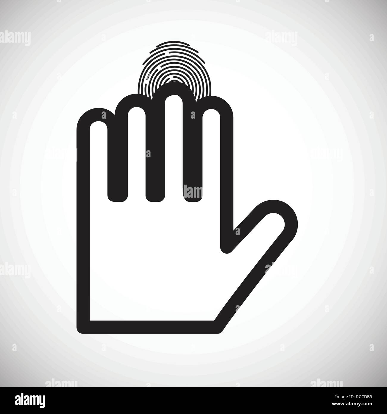 Finger id icon on white background for graphic and web design, Modern ...