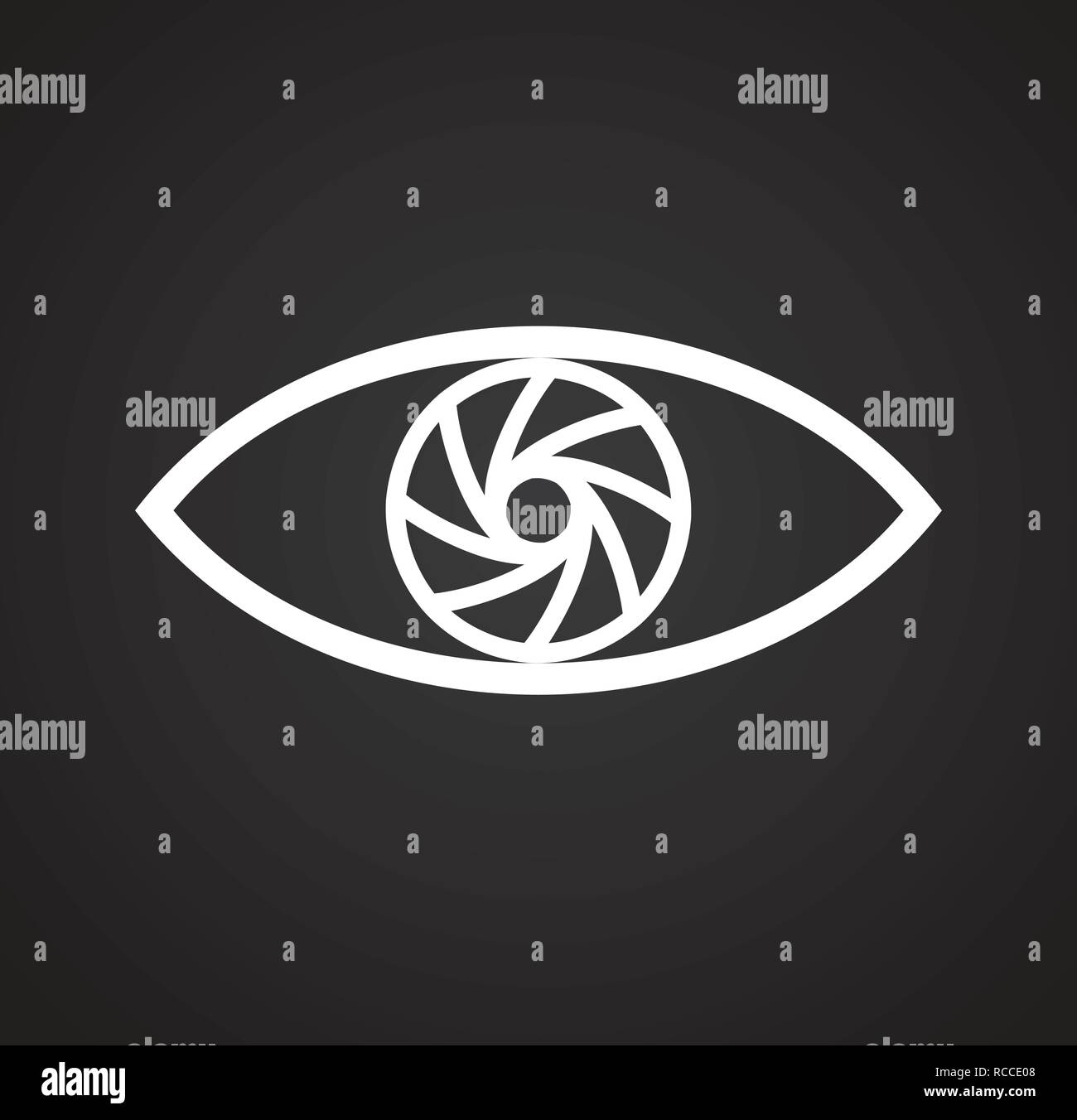 Eye icon on black background for graphic and web design, Modern simple ...
