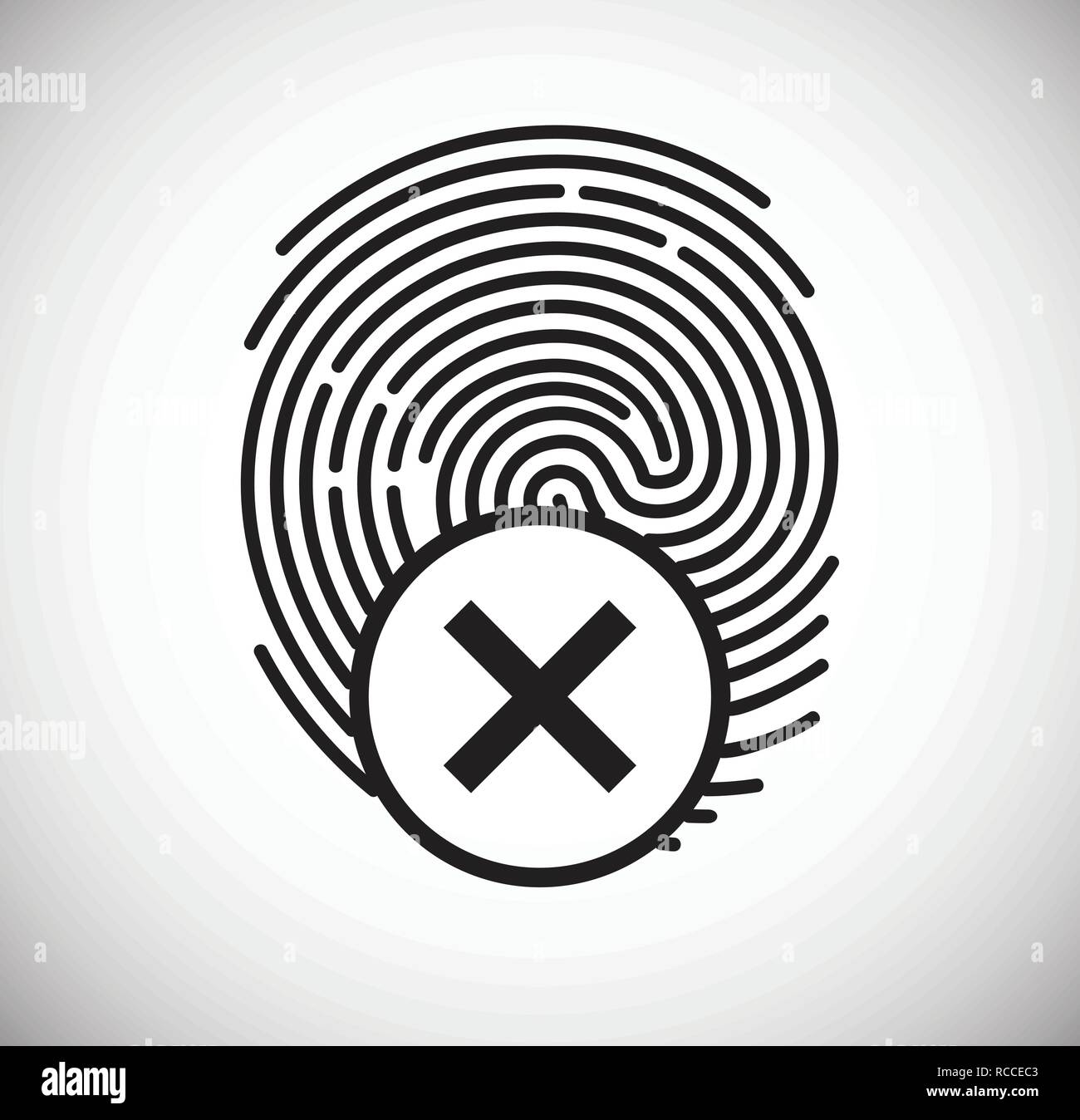 Finger id icon on white background for graphic and web design, Modern ...