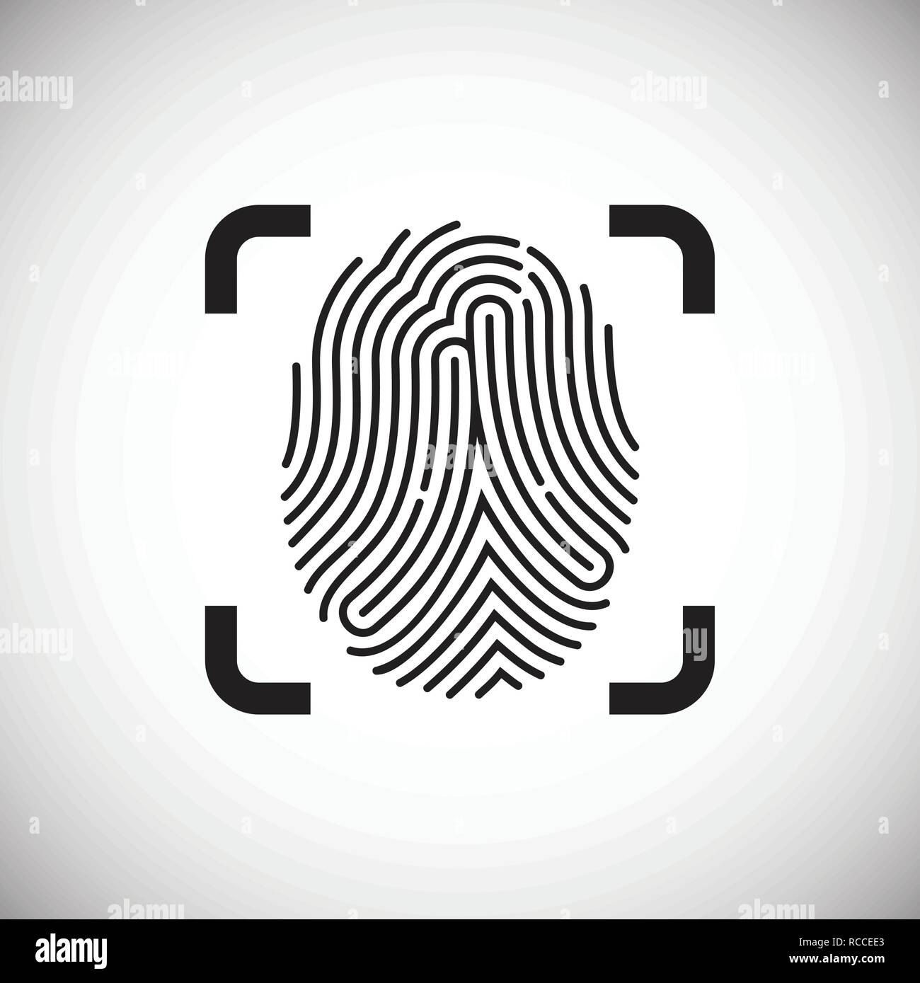 Finger id icon on white background for graphic and web design, Modern ...