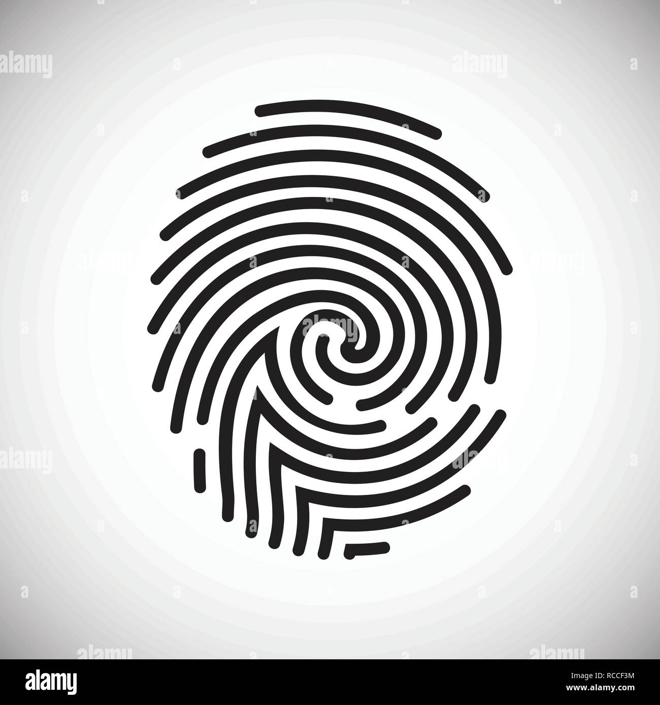 Finger id icon on white background for graphic and web design, Modern ...