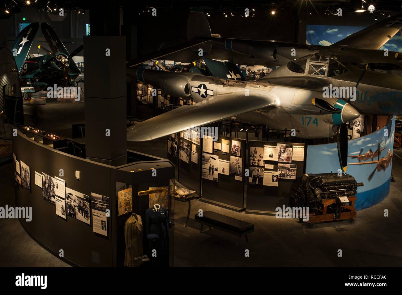 Boeing Museum Of Flight gallery of historical planes Stock Photo - Alamy