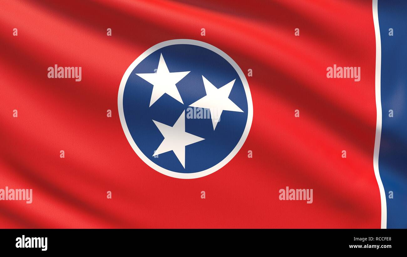 State of Tennessee flag. Flags of the states of USA Stock Photo - Alamy