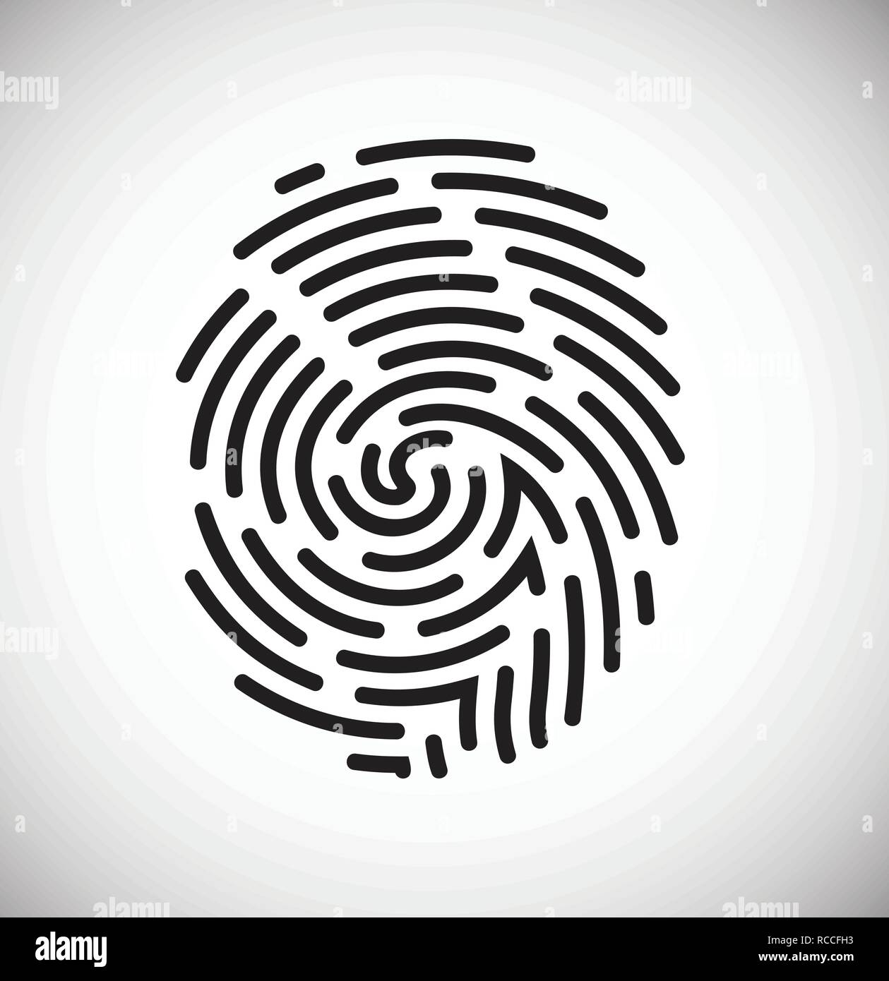 Finger id icon on white background for graphic and web design, Modern ...