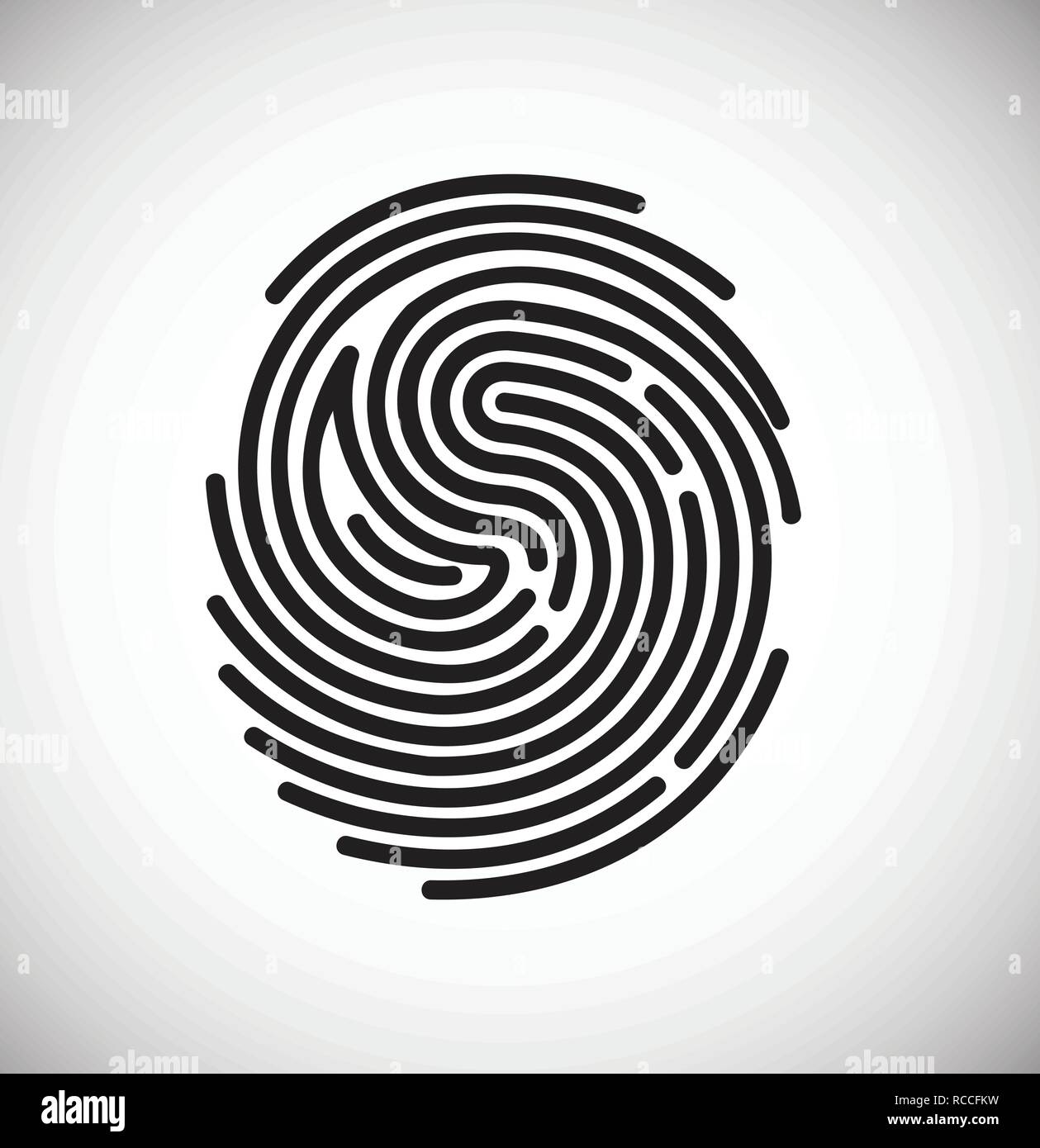 Finger id icon on white background for graphic and web design, Modern ...