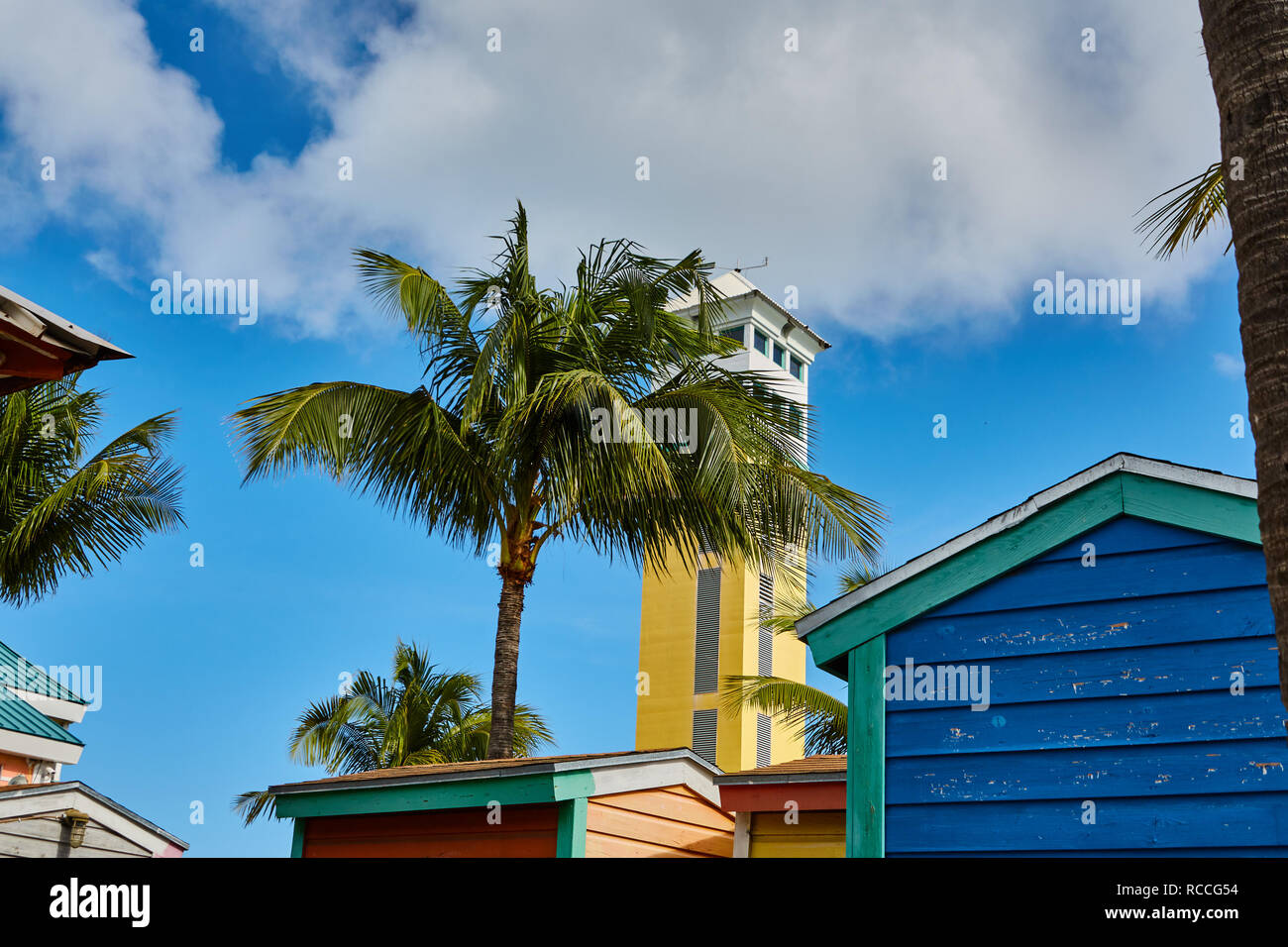 Famous landmark bell tower in Nassau, Bahamas Stock Photo - Alamy