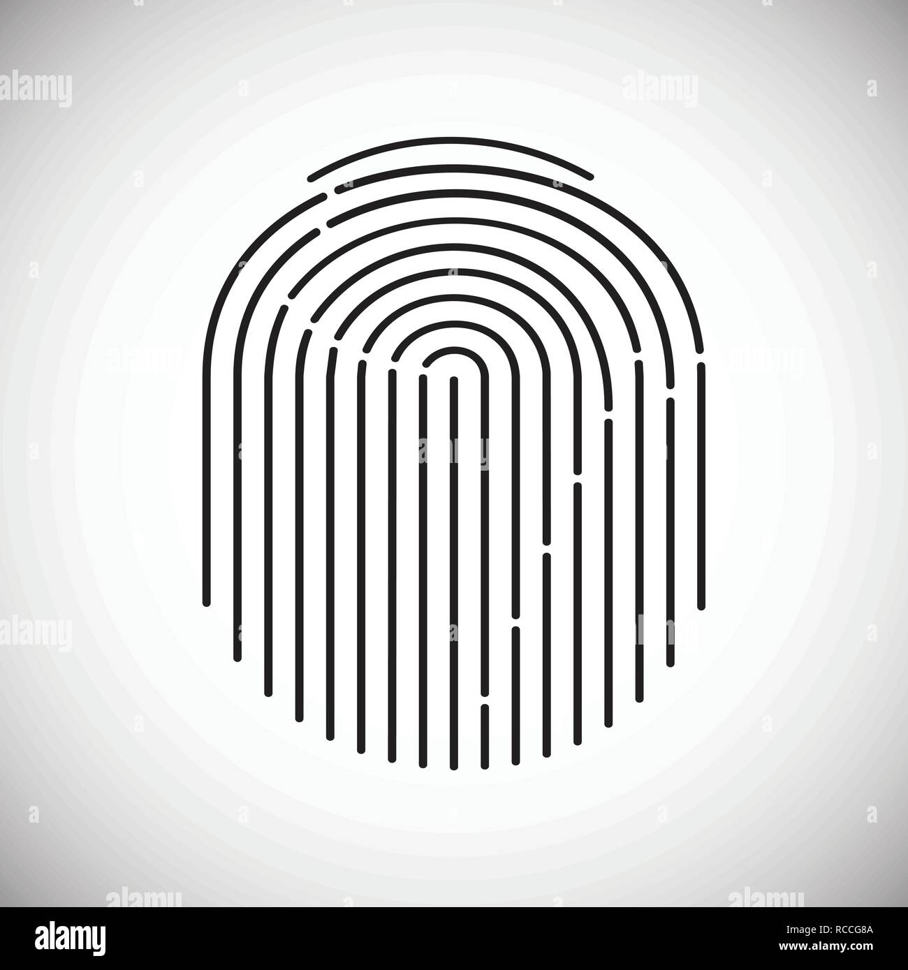 Finger id icon on white background for graphic and web design, Modern ...