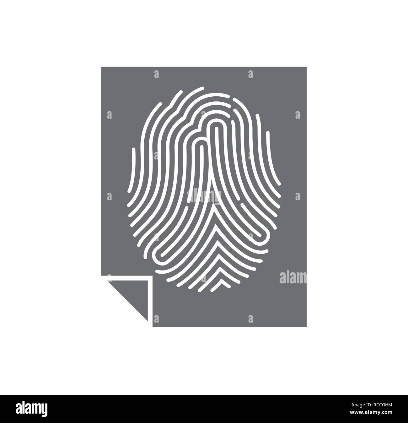 Finger id icon on white background for graphic and web design, Modern ...