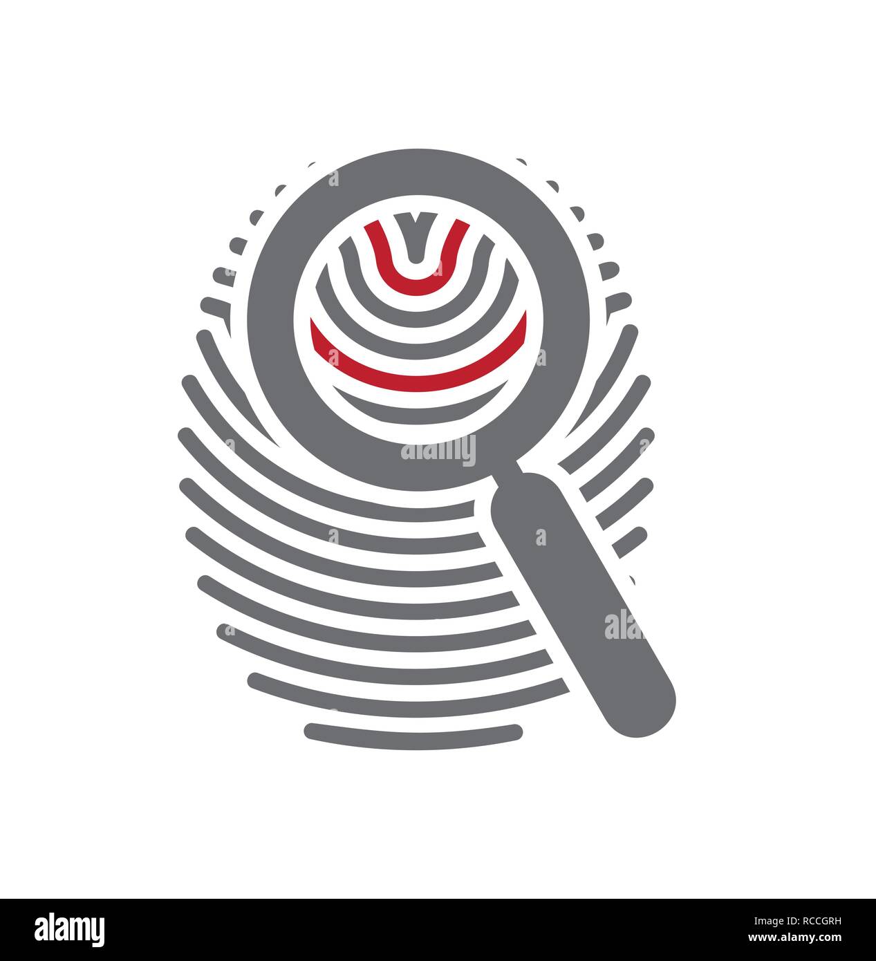 Finger id icon on white background for graphic and web design, Modern ...