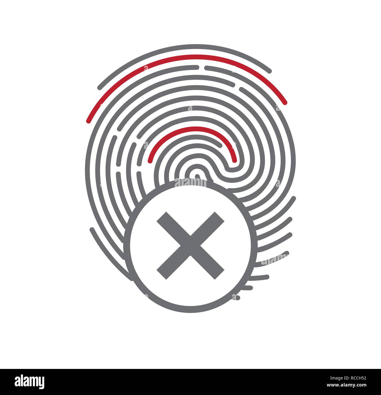 Finger id icon on white background for graphic and web design, Modern ...