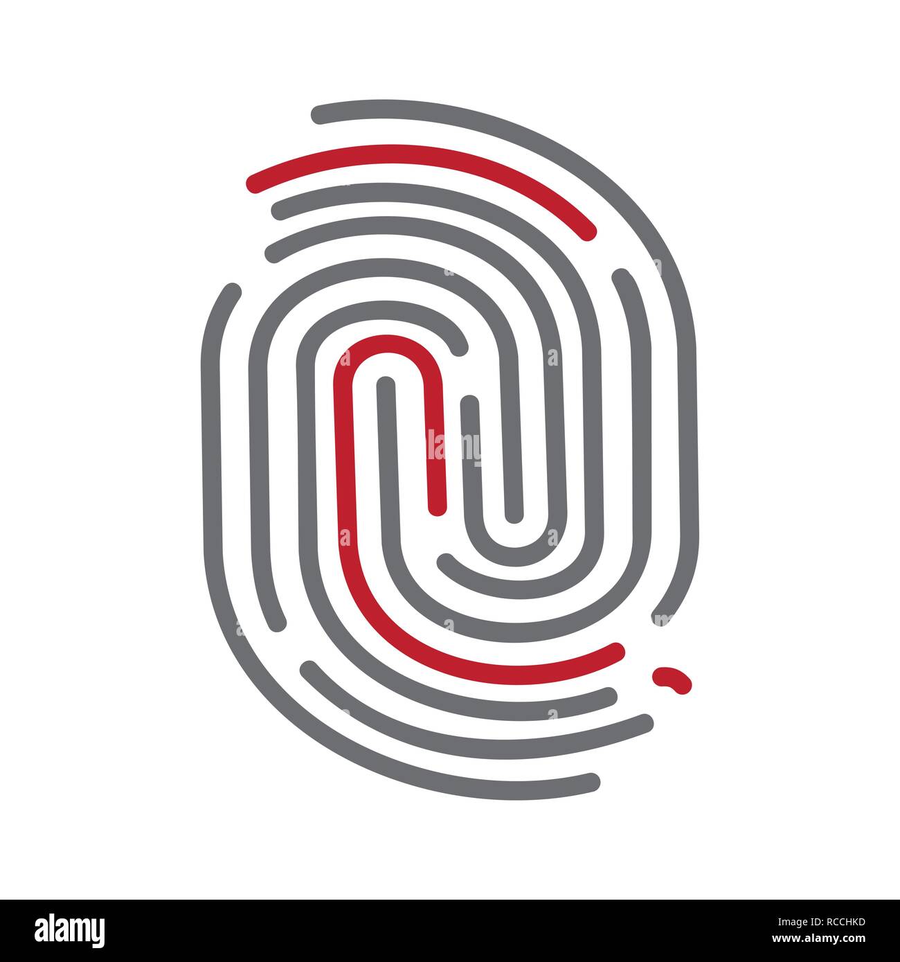 Finger id icon on white background for graphic and web design, Modern ...