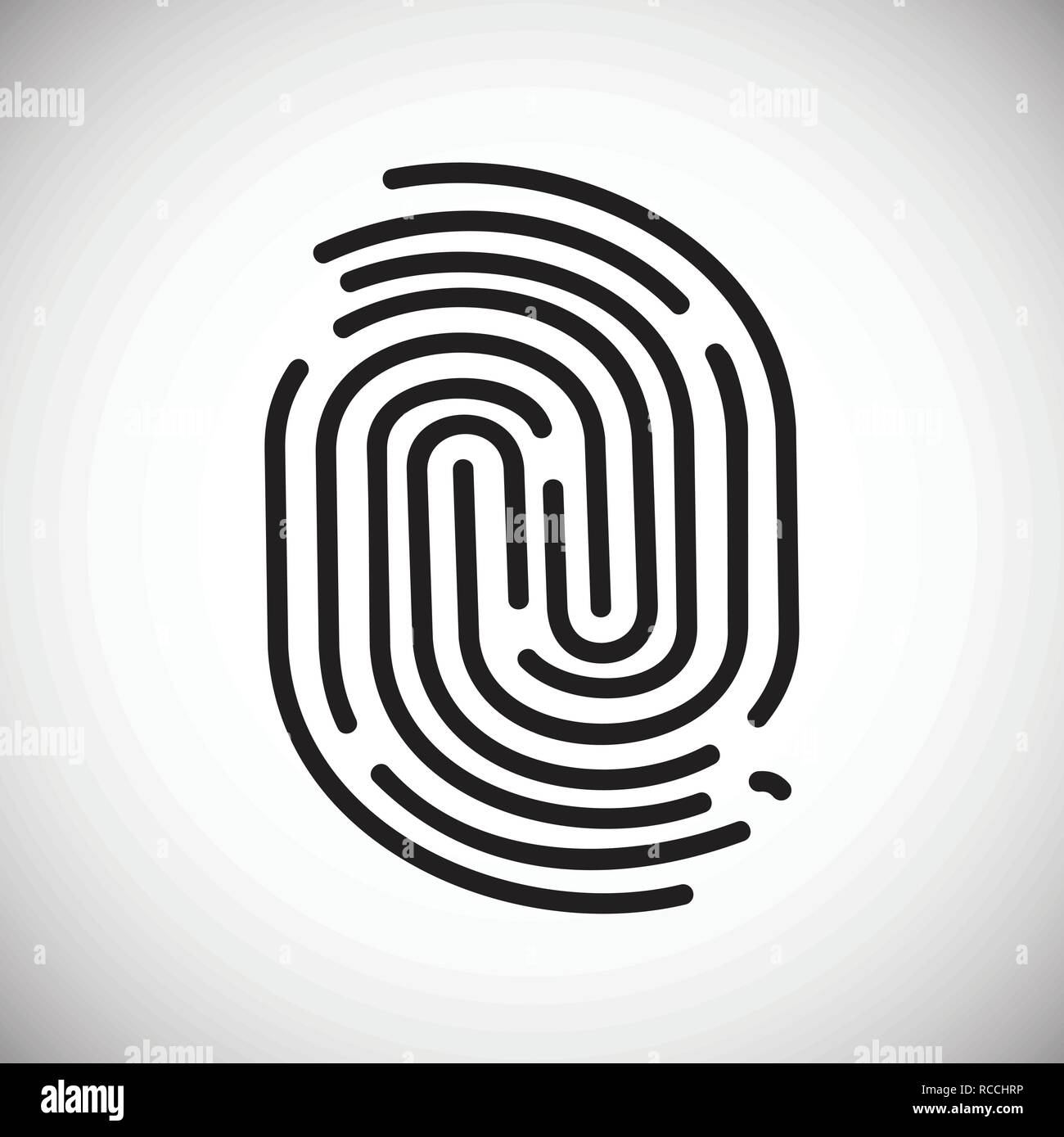 Finger id icon on white background for graphic and web design, Modern ...