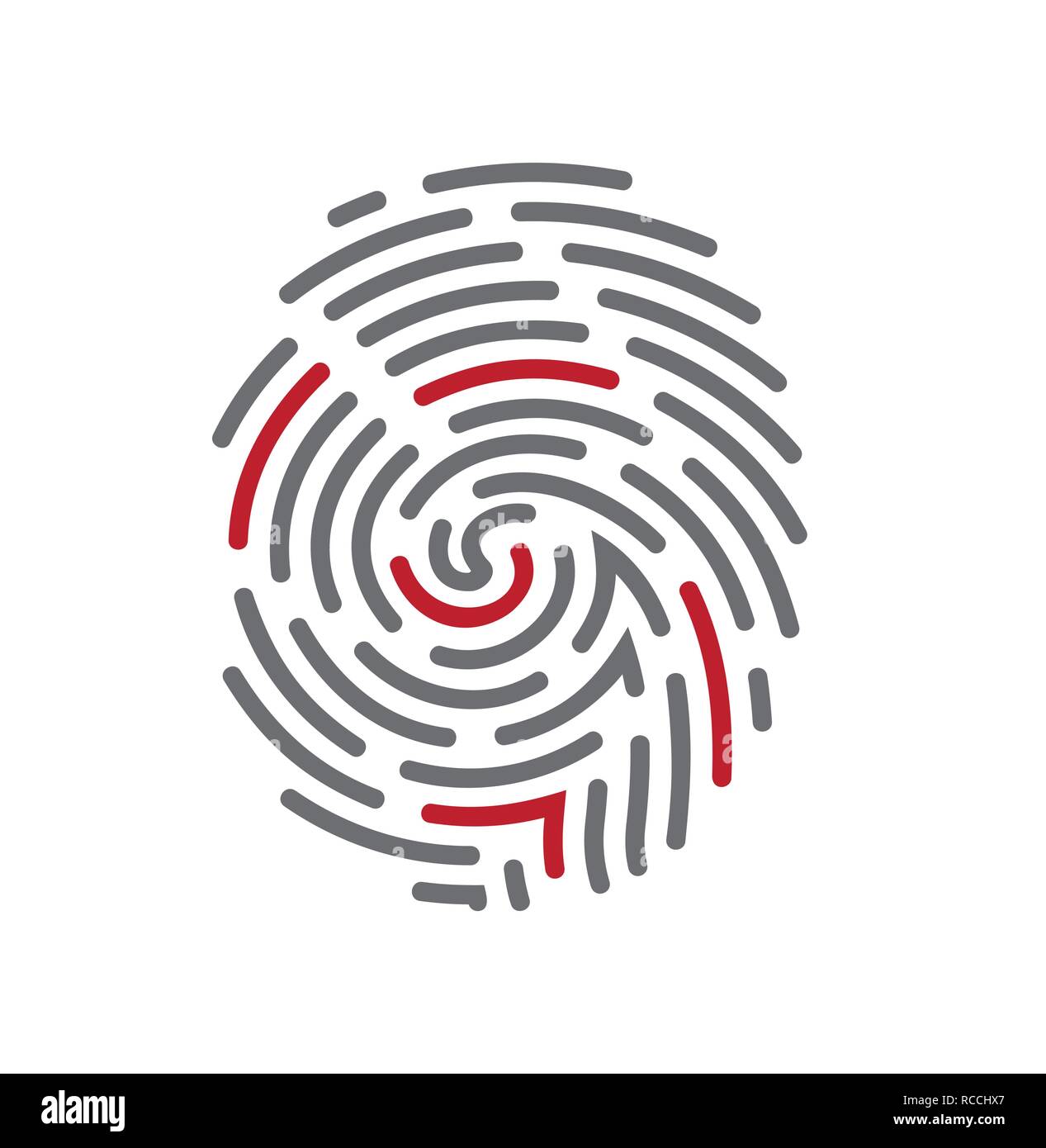 Finger id icon on white background for graphic and web design, Modern ...