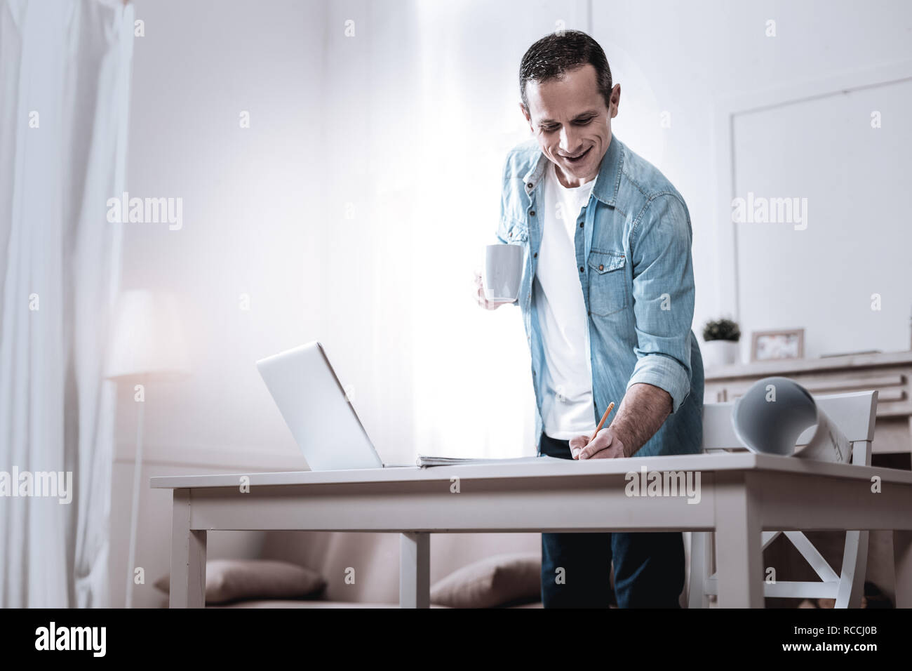 Work from home millennial happy hi-res stock photography and images - Alamy