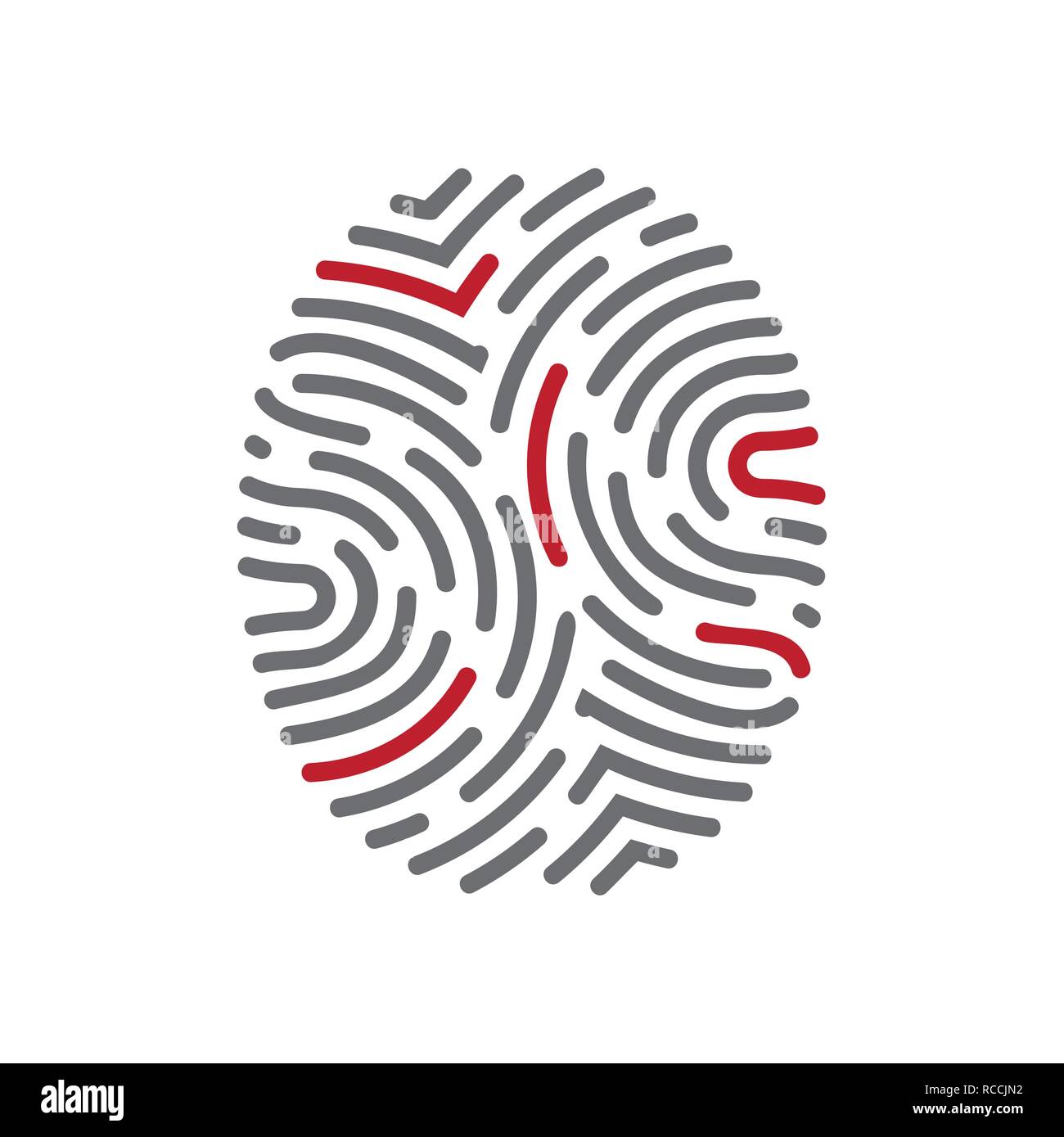 Finger id icon on white background for graphic and web design, Modern ...