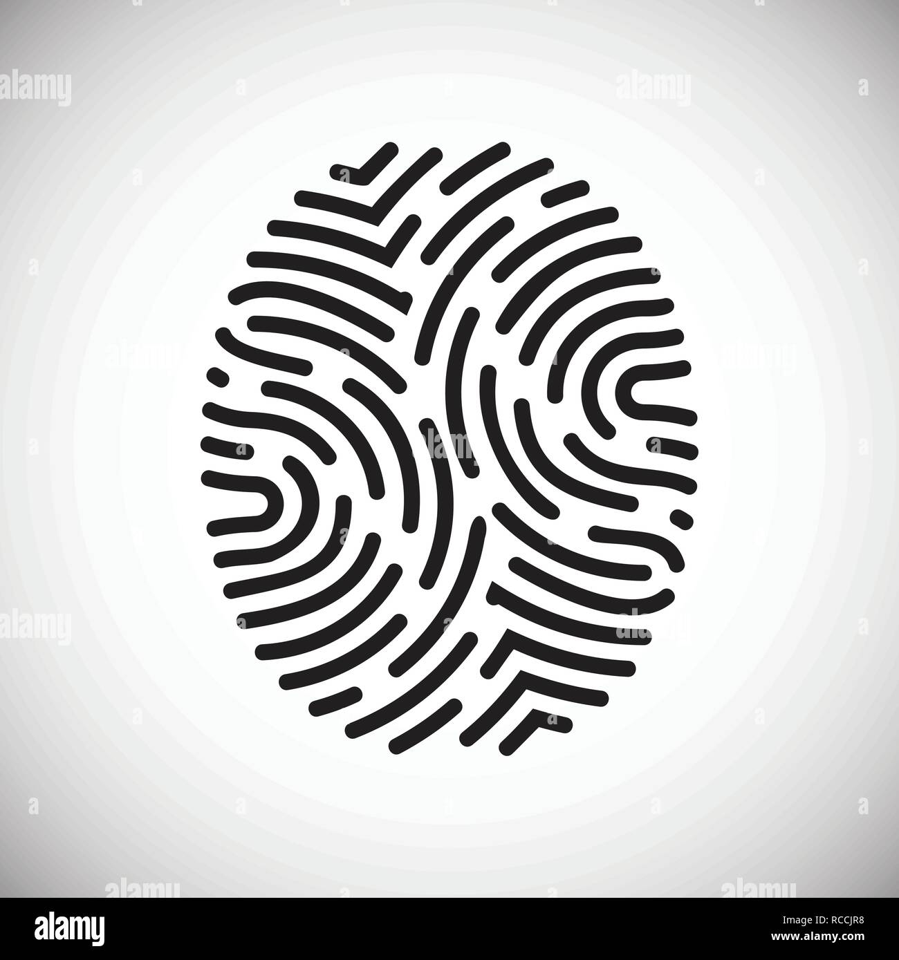 Finger id icon on white background for graphic and web design, Modern ...