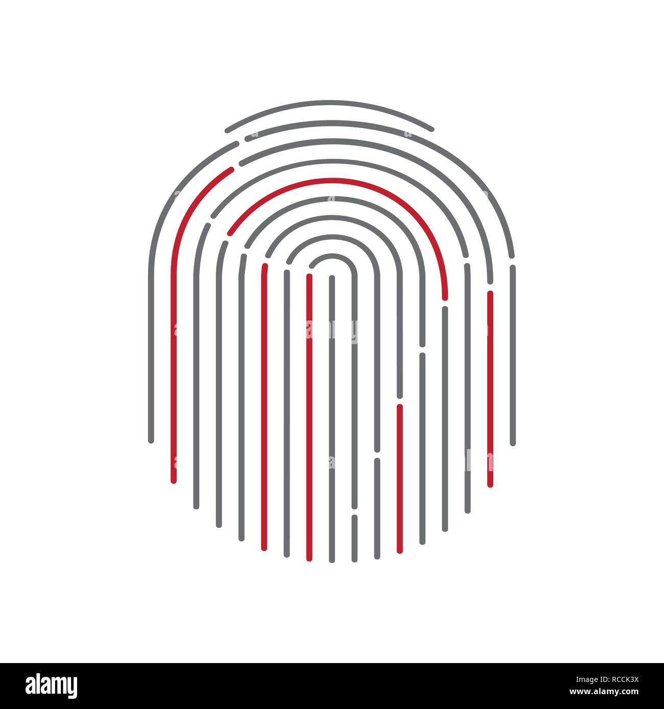 Finger id icon on white background for graphic and web design, Modern ...