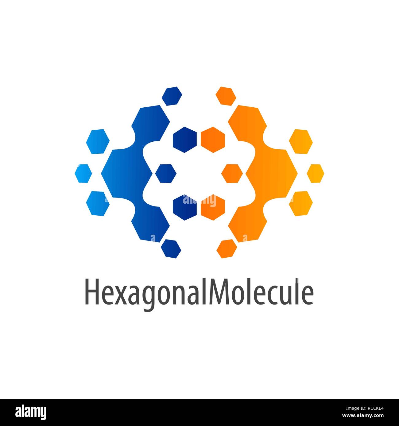 Hexagonal molecule flip logo concept design. Symbol graphic template element vector Stock Vector ...